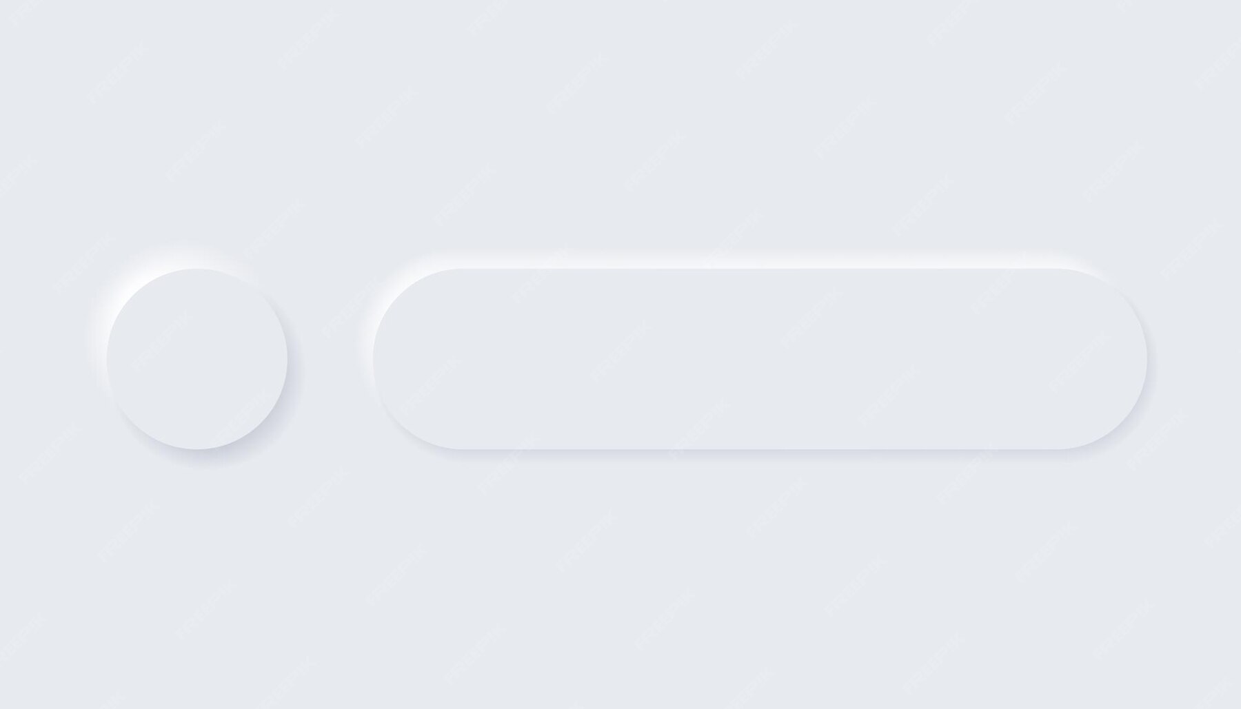 Premium Vector | Neumorphic buttons simple trendy design elements ui components isolated on ...