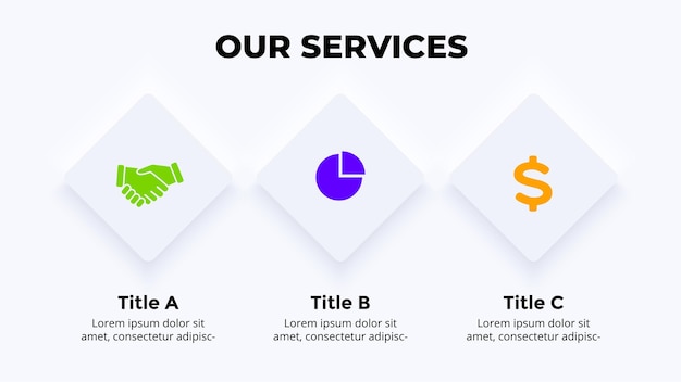 Premium Vector | Neumorphic vector infographic presentation slide ... Premium Vector | Neumorphic vector infographic presentation slide ...