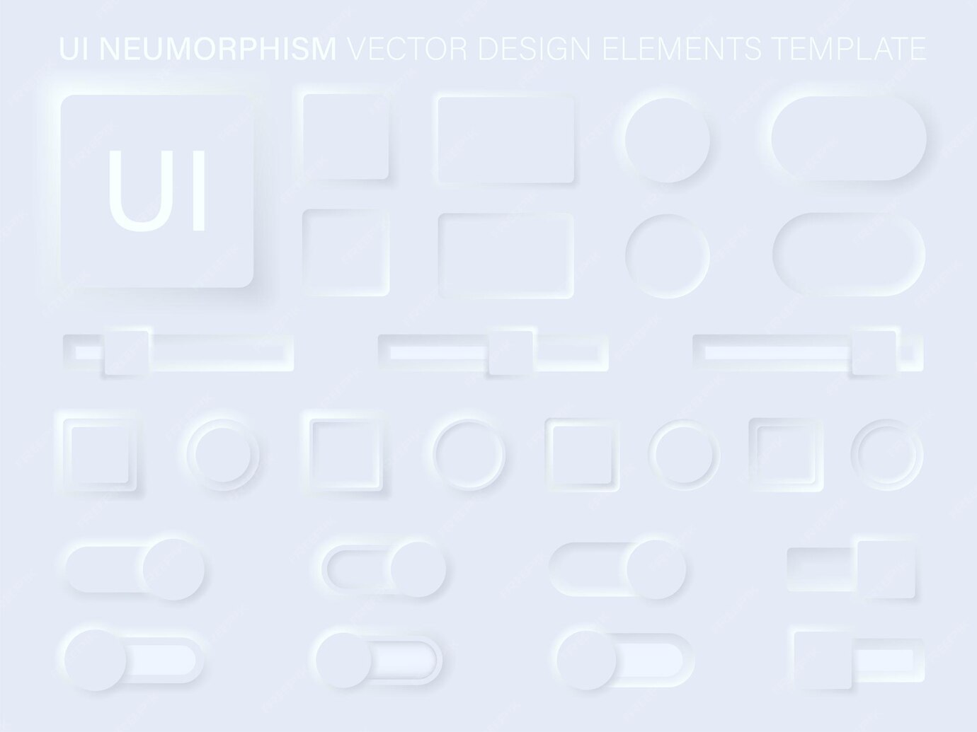 Premium Vector | Neumorphism button design set. Neumorphism User interface design set ...