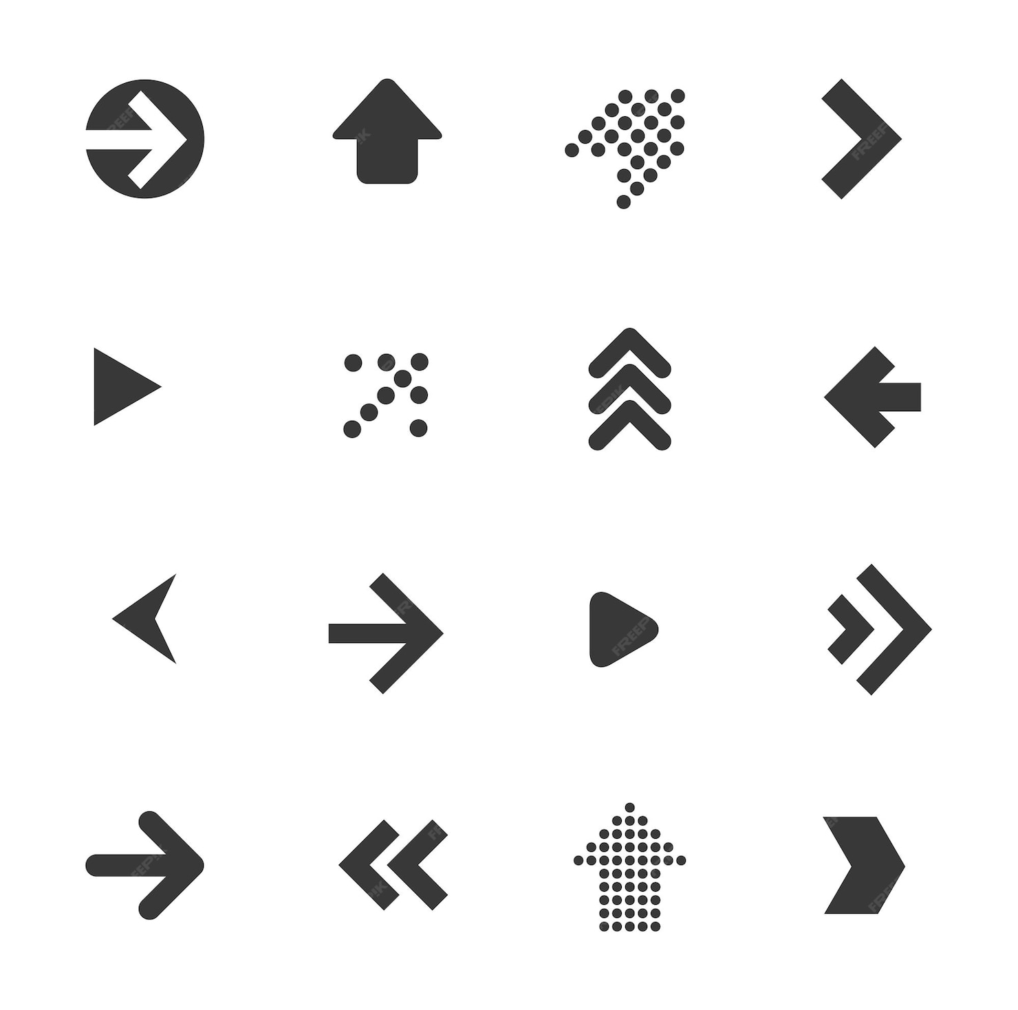 Premium Vector New Arrow Vector Icon Set Arrow Vector Collection Cursor Buttons Application