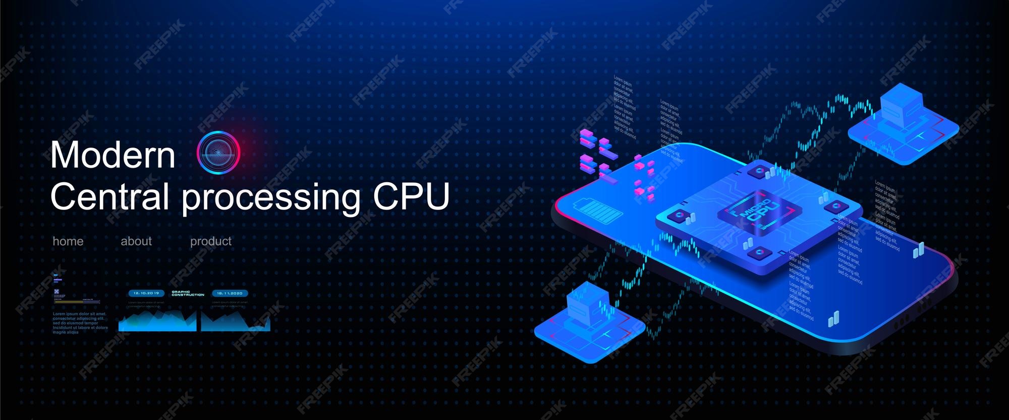 Premium Vector New Generation Multicore Processor Microelectronics And Computer Technologies