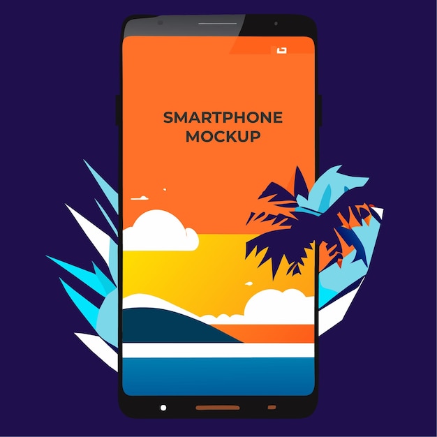Premium Vector | New modern realistic front view black iphone mockup Premium Vector | New modern realistic front view black iphone mockup