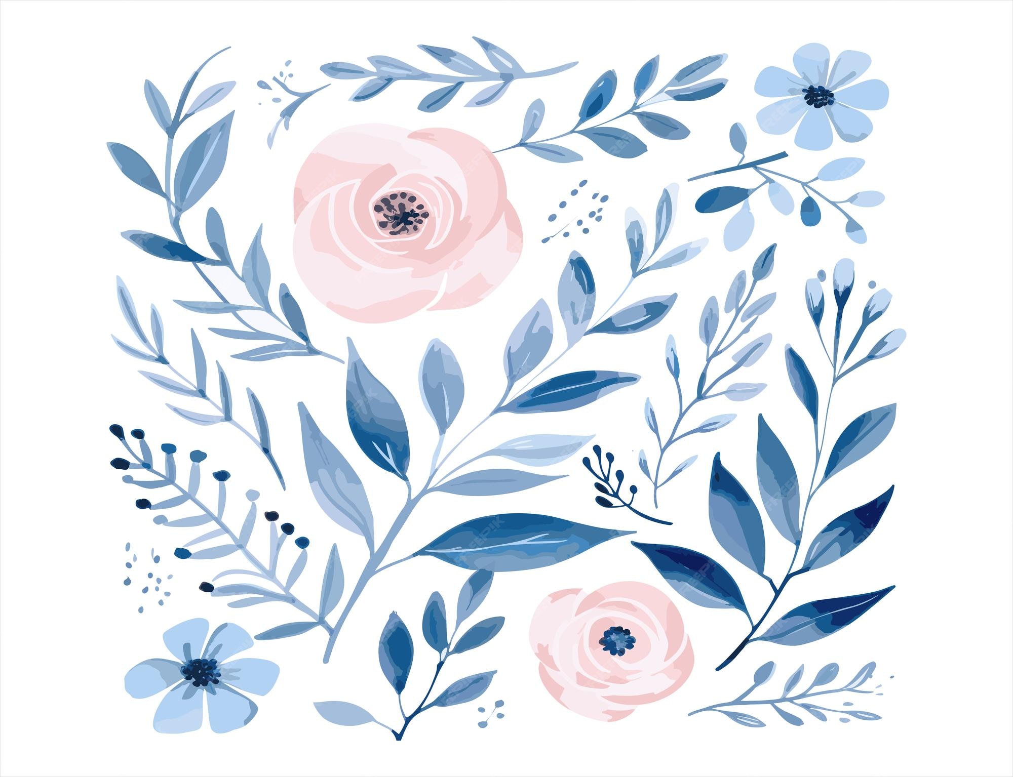 Premium Vector | New watercolor creative floral vector design Premium Vector | New watercolor creative floral vector design