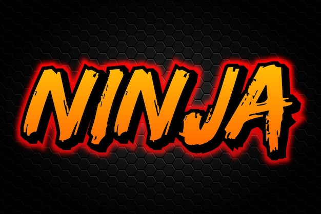Premium Vector | Ninja logo text japan design typography editable text ... Premium Vector | Ninja logo text japan design typography editable text ...