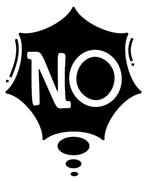 Premium Vector | No comic thought bubble chat message sticker Premium Vector | No comic thought bubble chat message sticker