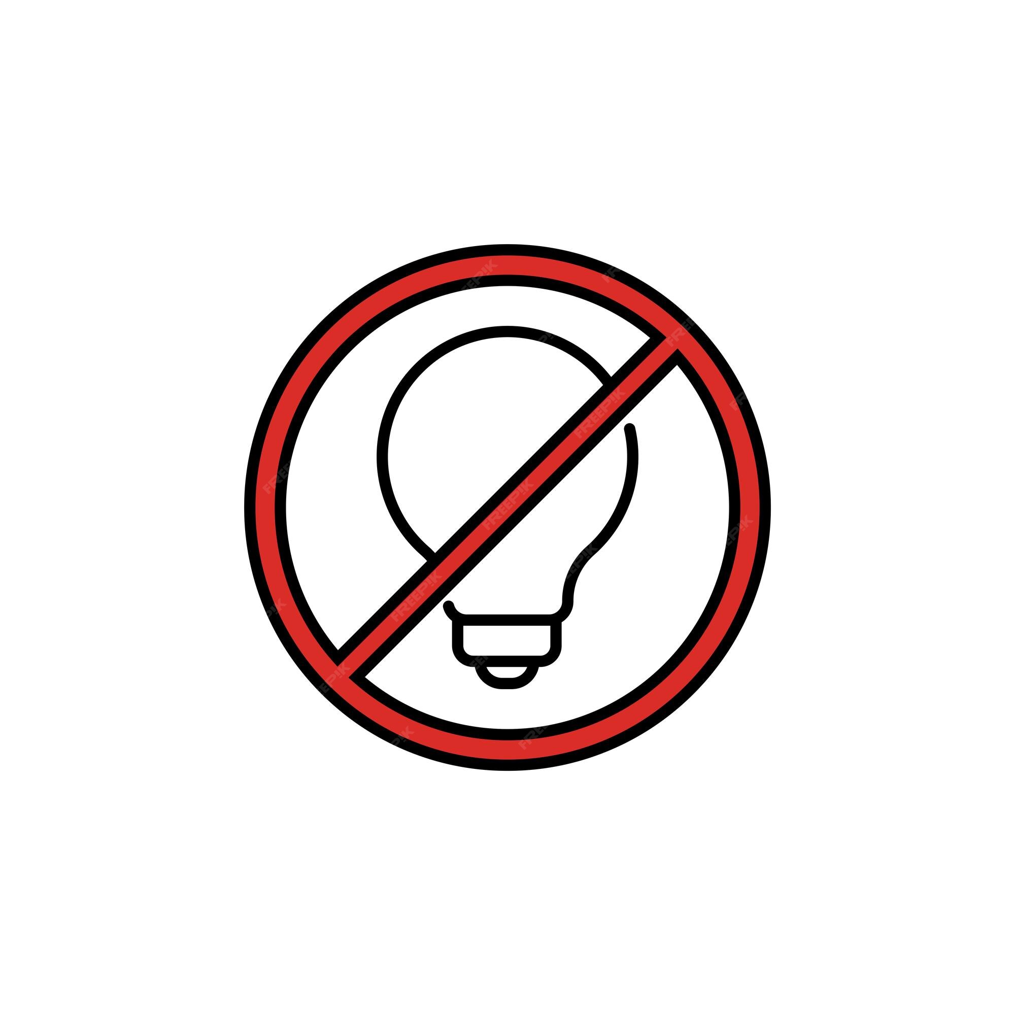 Premium Vector | No light bulb icon Premium Vector | No light bulb icon