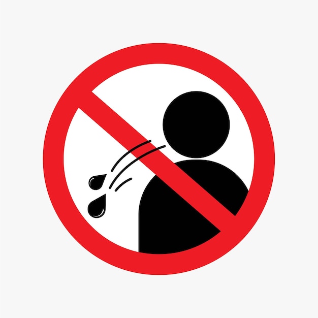 Premium Vector | No Spitting Sign Premium Vector | No Spitting Sign
