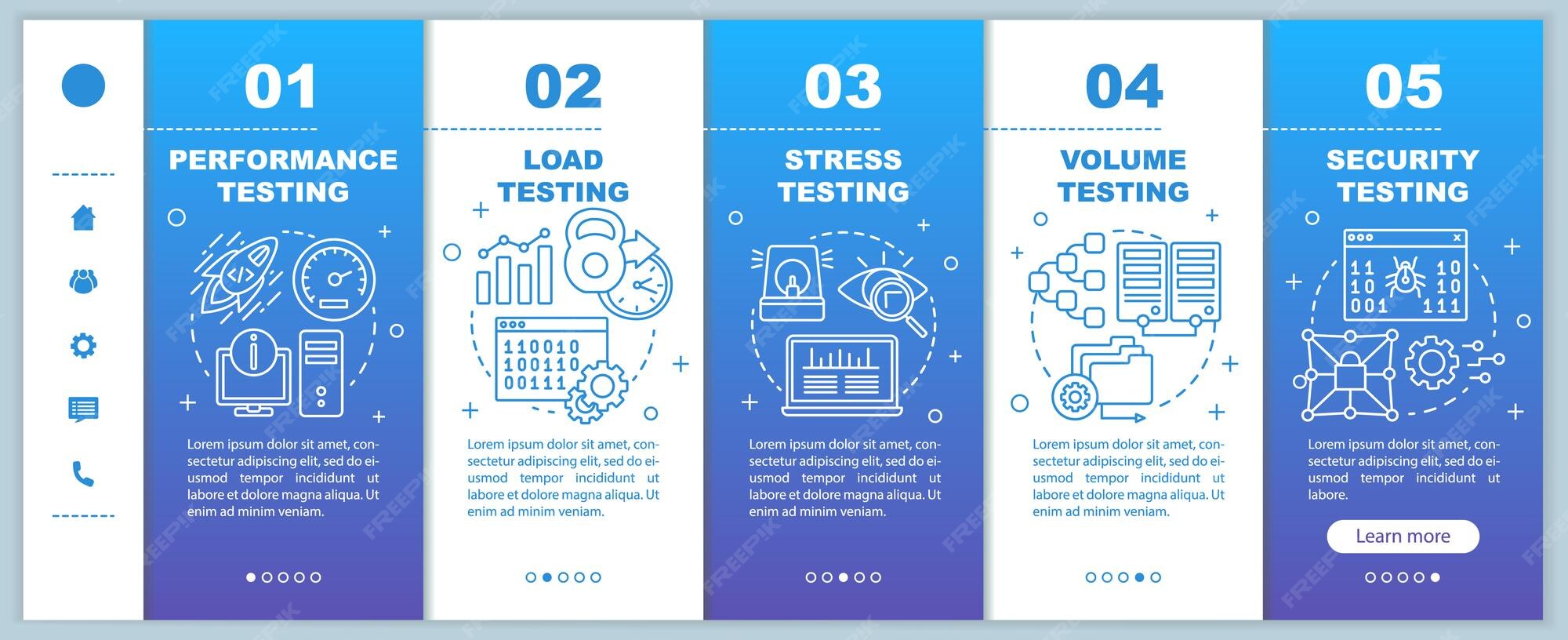 Premium Vector Non Functional Software Testing Onboarding Mobile Web