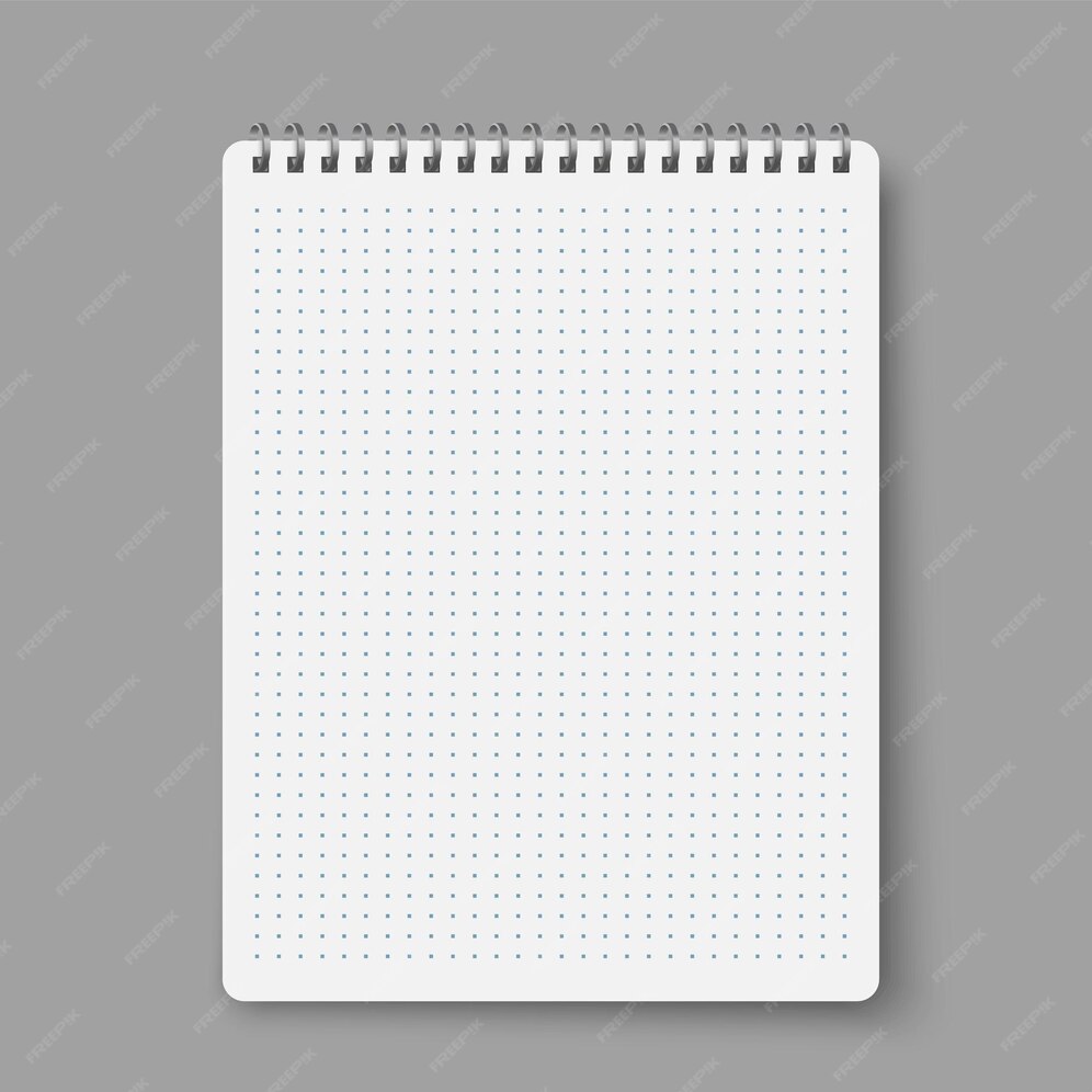 Premium Vector | Notebook line squared dot diary template notepad empty page set vector blank ...