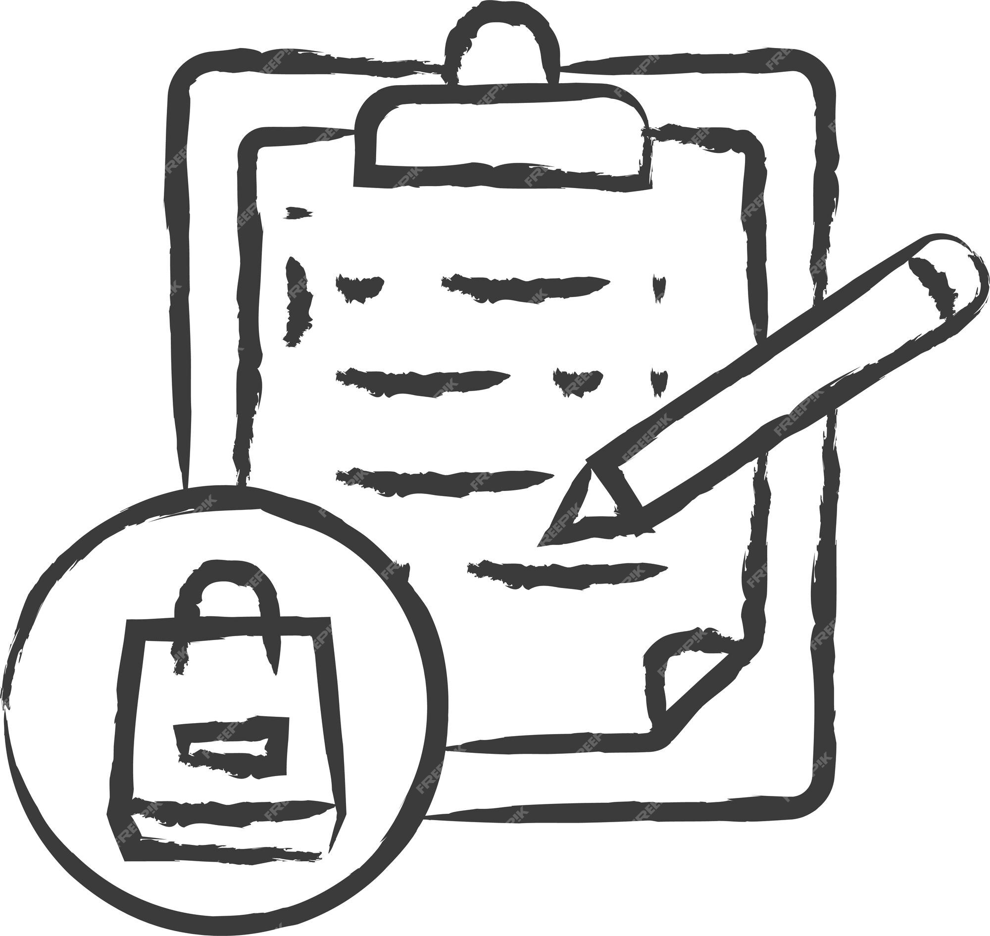 Premium Vector | Notepad hand drawn vector illustration Premium Vector | Notepad hand drawn vector illustration
