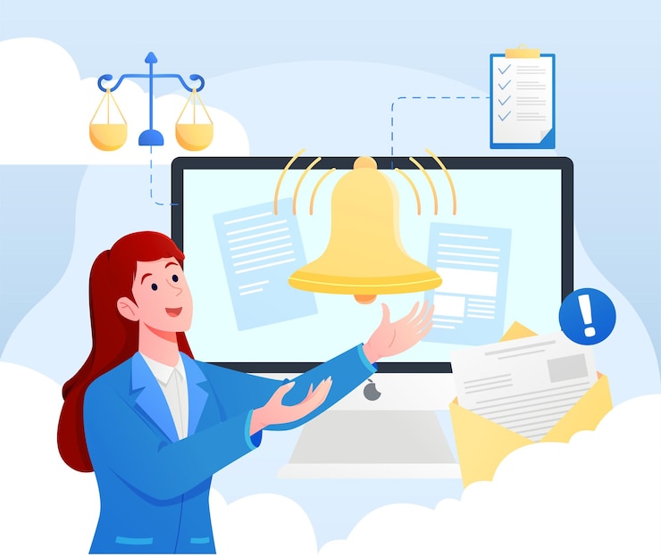 Premium Vector | Notificaton concept ideas illustration design Premium Vector | Notificaton concept ideas illustration design