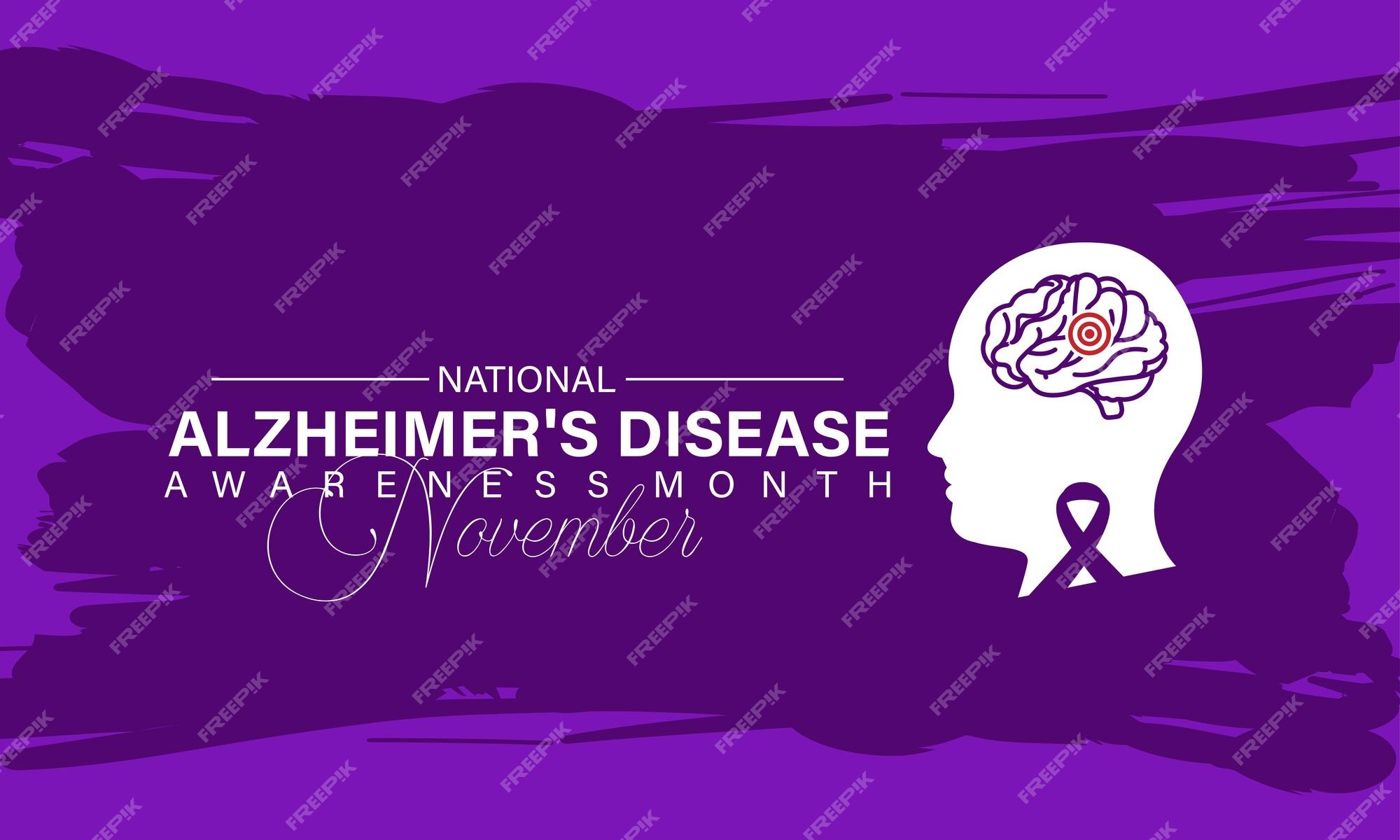 Premium Vector November Is National Alzheimers Disease Awareness