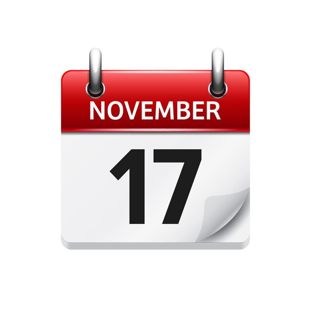 Premium Vector | November vector flat daily calendar icon date and time ... Premium Vector | November vector flat daily calendar icon date and time ...