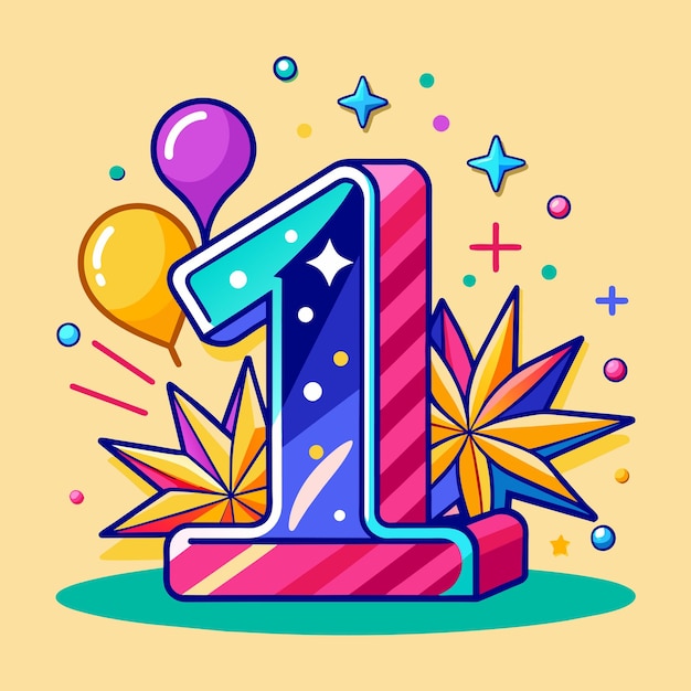 Premium Vector | Number 1 number one Premium Vector | Number 1 number one