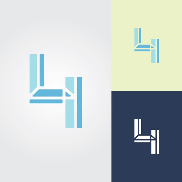 Premium Vector | Number 4 logo Premium Vector | Number 4 logo