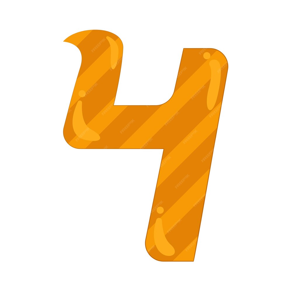 Premium Vector | Number 4 Premium Vector | Number 4