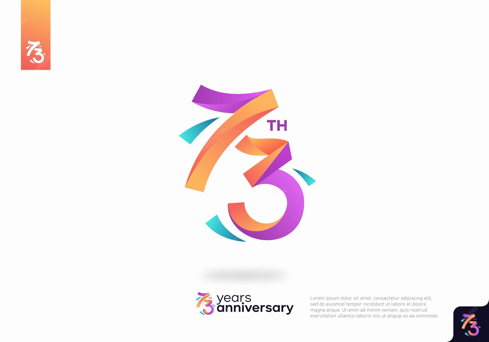 Premium Vector | Number 73 logo icon design, 73rd birthday logo number ... Premium Vector | Number 73 logo icon design, 73rd birthday logo number ...