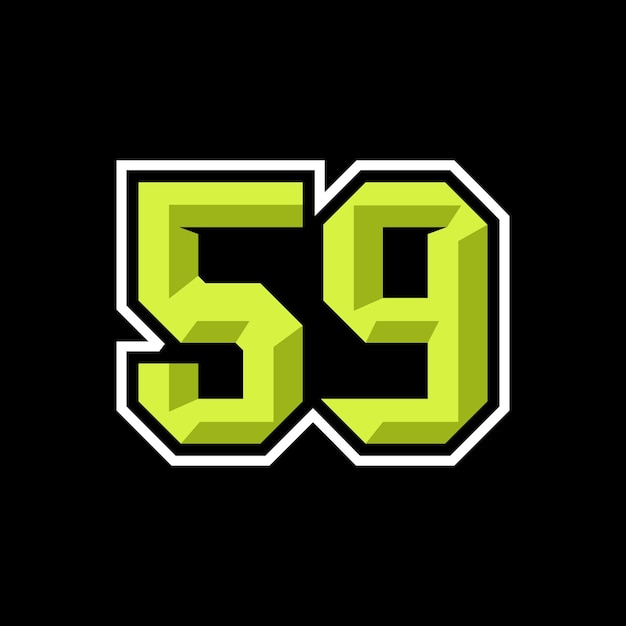 Premium Vector | Number Racing 59 Design Vector Premium Vector | Number Racing 59 Design Vector