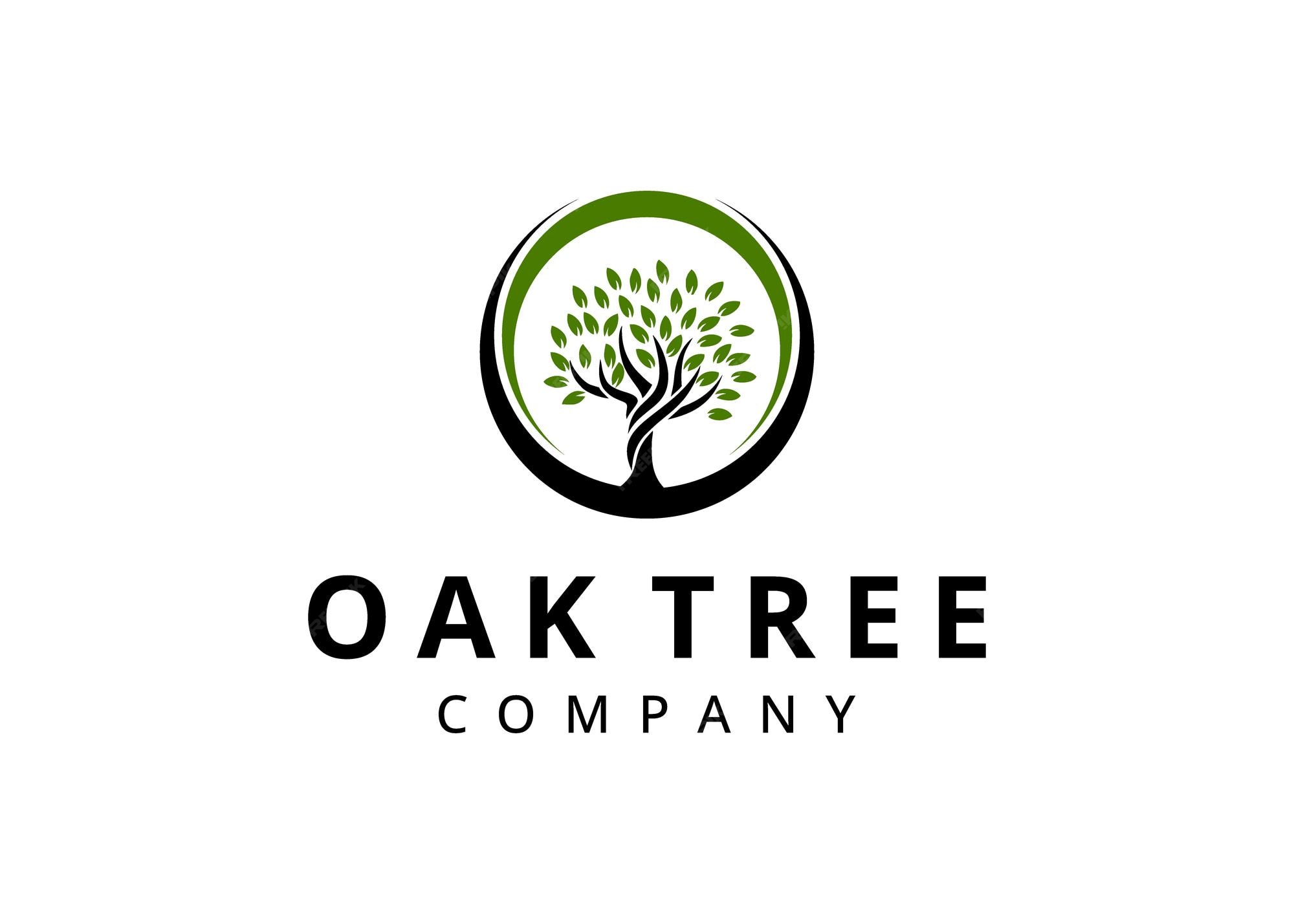 Premium Vector | Oak tree logo illustration with circle, abstract tree ... Premium Vector | Oak tree logo illustration with circle, abstract tree ...