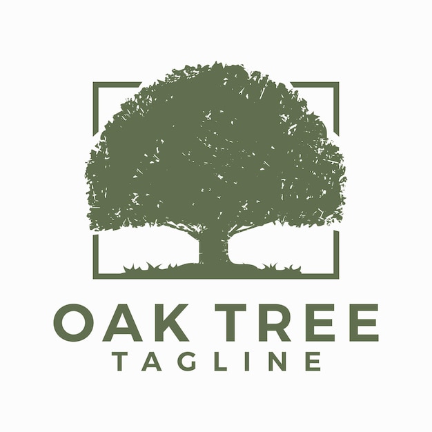 Premium Vector | Oak tree vector template Premium Vector | Oak tree vector template