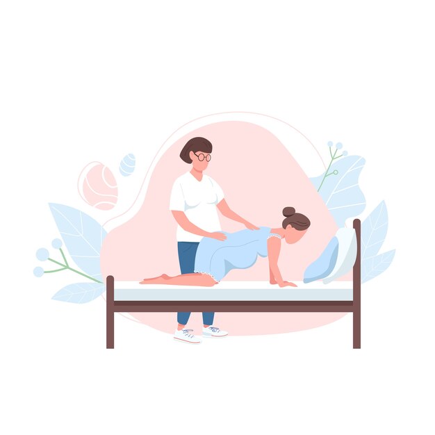 Premium Vector Surrogate Mom With Heterosexual Couple Flat Color
