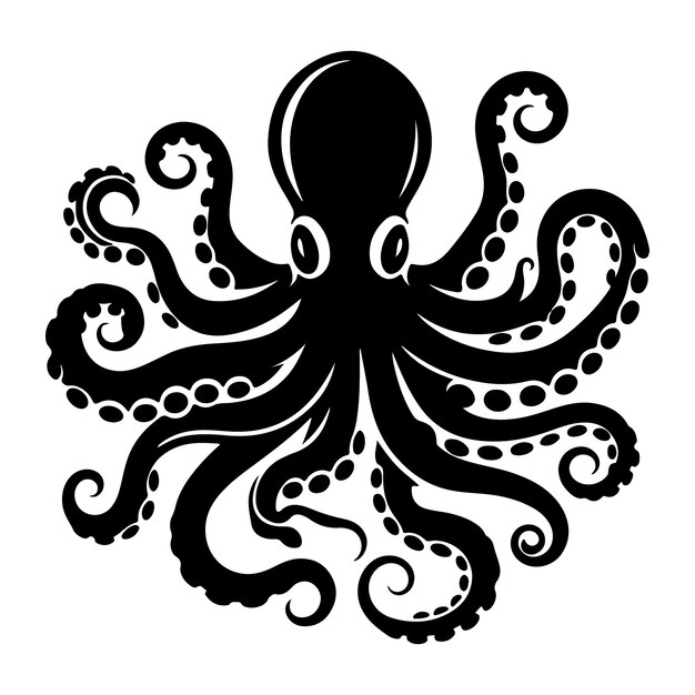 Octopus silhouette vector illustration | Premium AI-generated vector Octopus silhouette vector illustration | Premium AI-generated vector