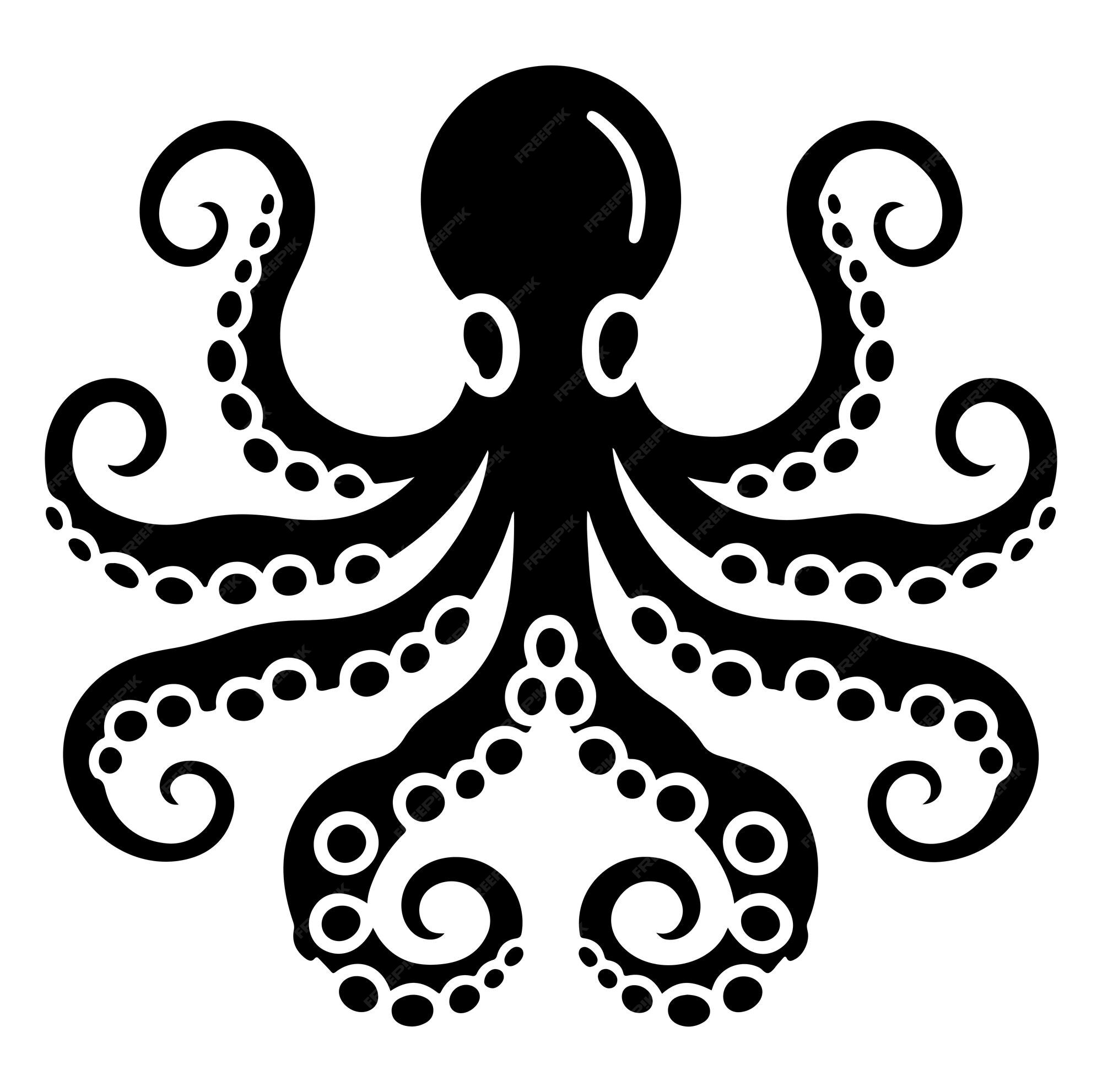 Octopus vector silhouette | Premium AI-generated vector Octopus vector silhouette | Premium AI-generated vector