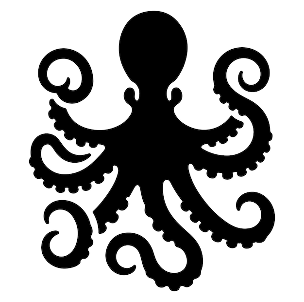 Octopus vector silhouette | Premium AI-generated vector Octopus vector silhouette | Premium AI-generated vector