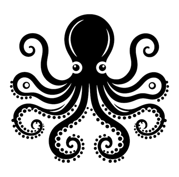 Octopus vector silhouette | Premium AI-generated vector Octopus vector silhouette | Premium AI-generated vector