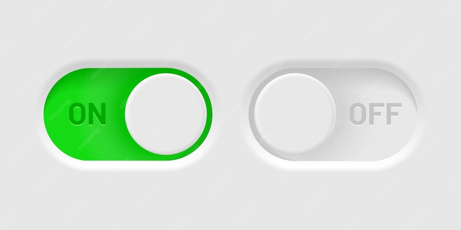 Premium Vector | On off toggle switch buttons or icons open and close active and inactive ui ux ...