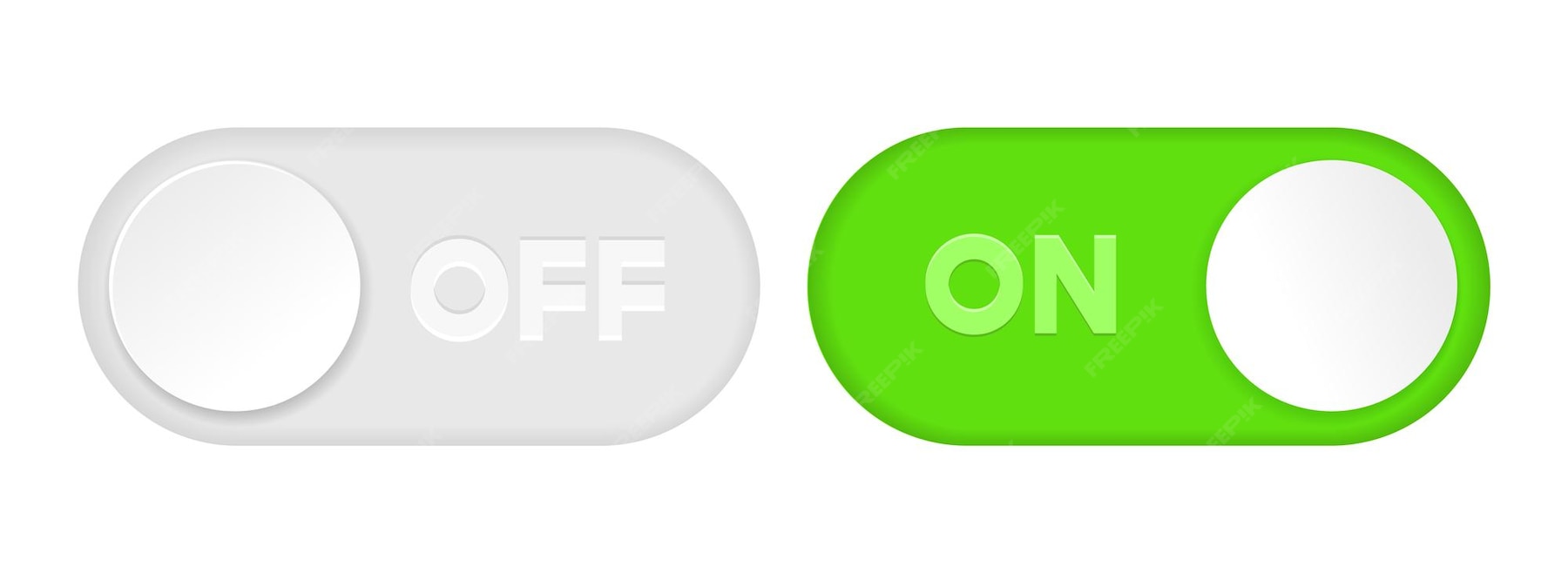 Premium Vector | On off toggle switch buttons or icons open and close active and inactive ui ux ...