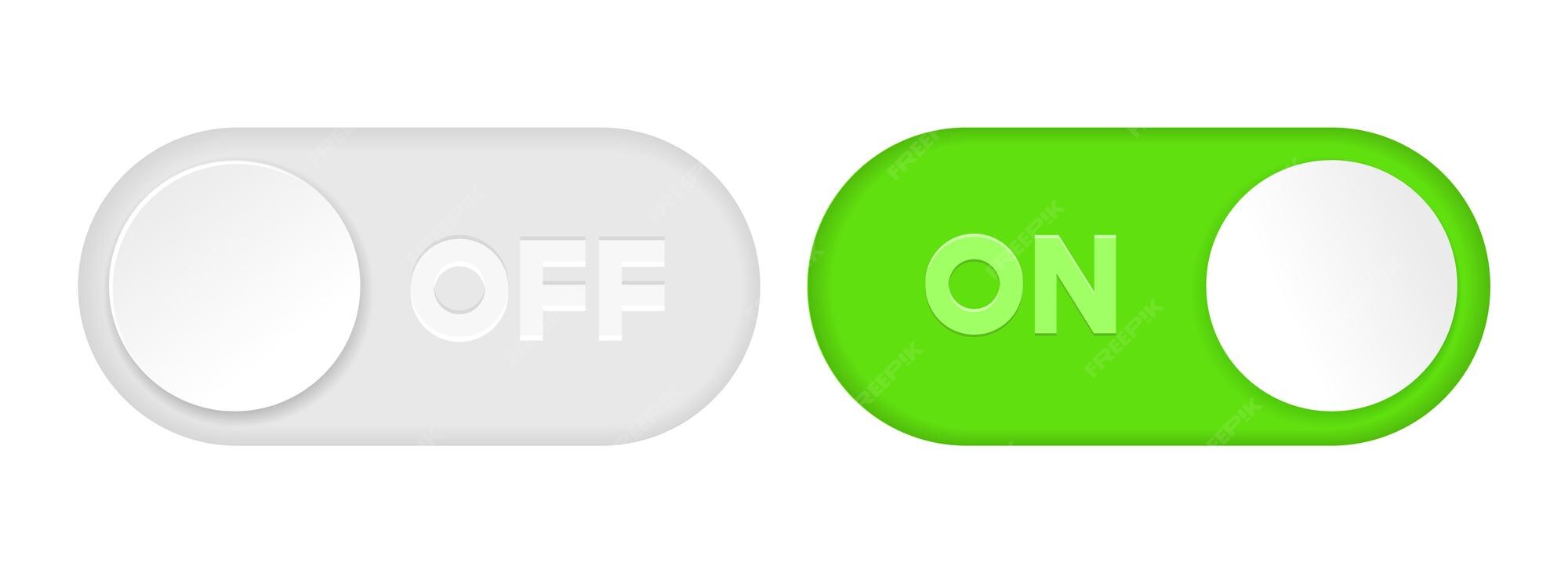Premium Vector | On off toggle switch buttons or icons open and close ...
