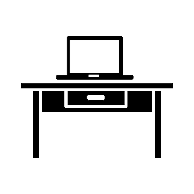 Premium Vector | Office table icon vector on trendy design Premium Vector | Office table icon vector on trendy design