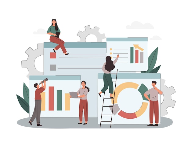 Premium Vector | Office workers concept Premium Vector | Office workers concept