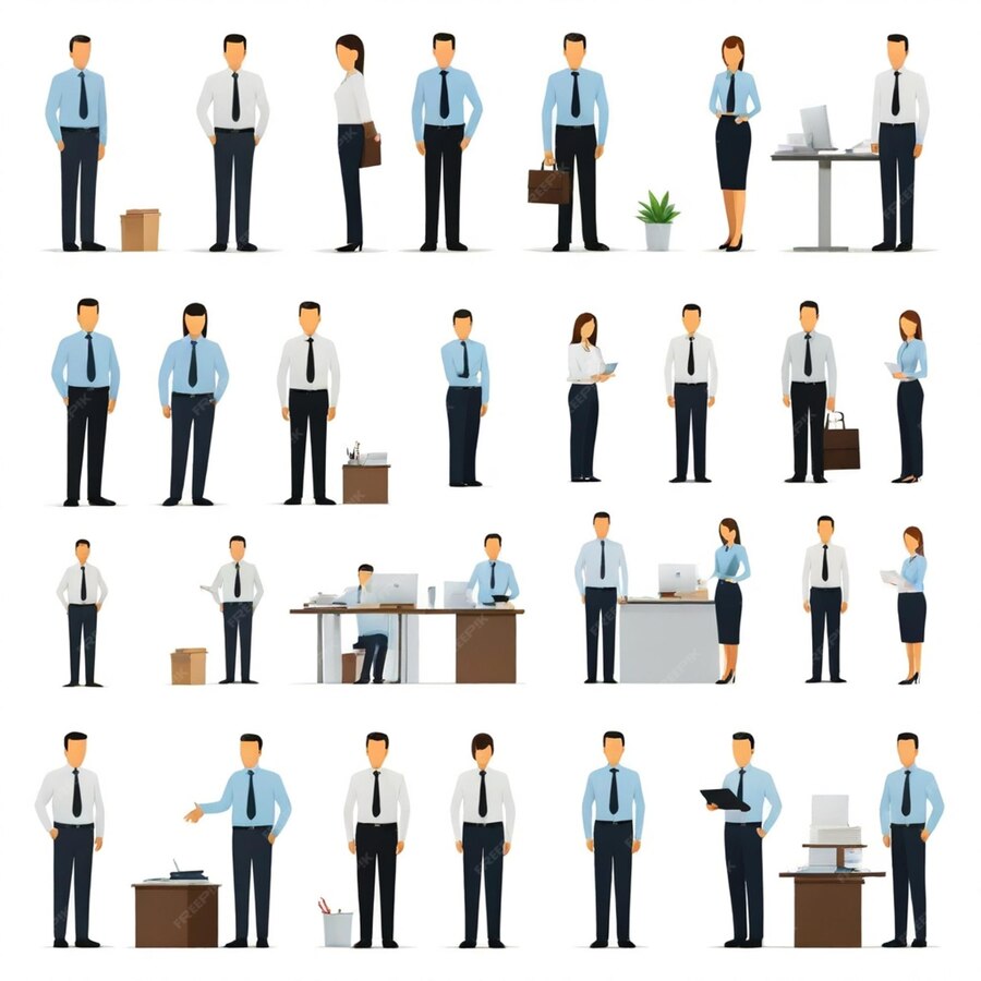 Office Workers vector set white background isolated | Premium AI ... Office Workers vector set white background isolated | Premium AI ...