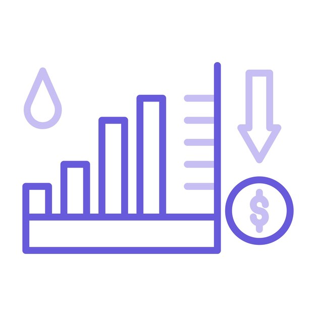 Premium Vector | Oil price decrease vector illustration