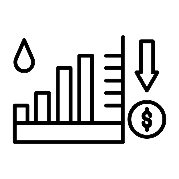 Premium Vector | Oil Price Decrease Vector Illustration