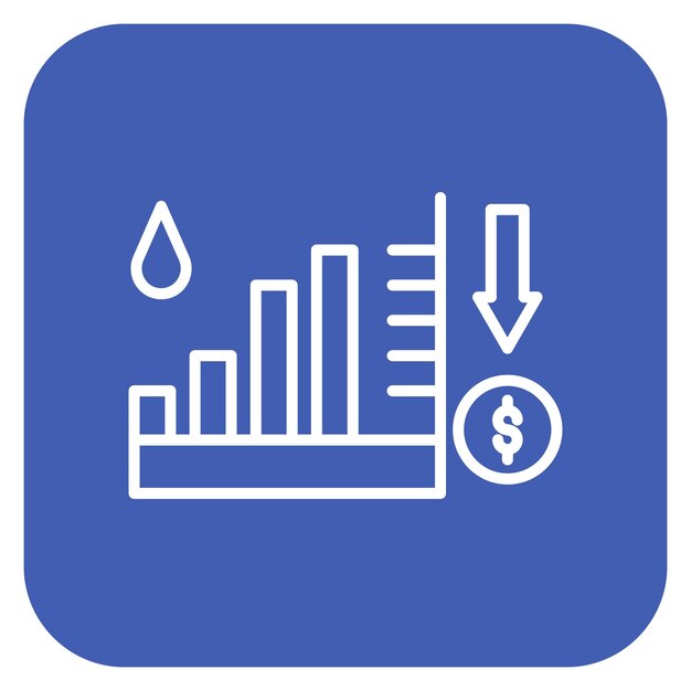Premium Vector | Oil price decrease vector illustration