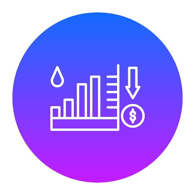 Premium Vector | Oil Price Decrease Vector Illustration