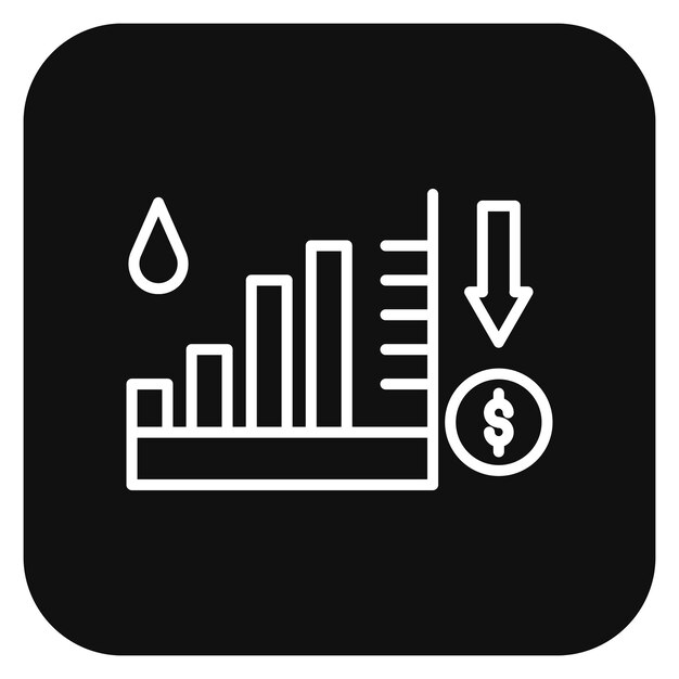 Premium Vector | Oil Price Decrease Vector Illustration