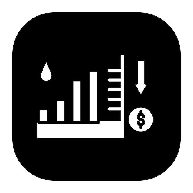 Premium Vector | Oil Price Decrease Vector Illustration