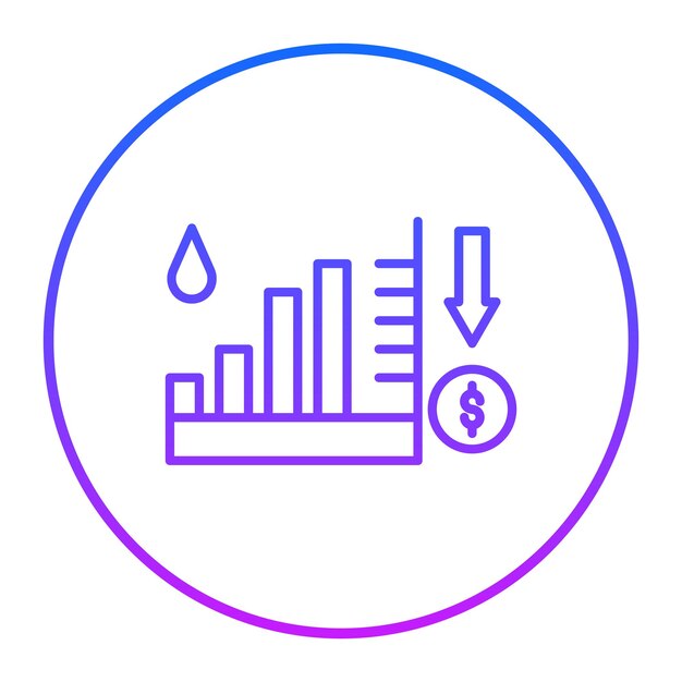 Premium Vector | Oil Price Decrease Vector Illustration