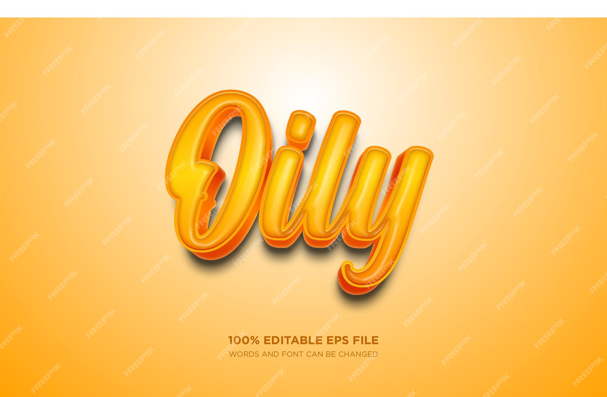 Premium Vector | Oily 3d editable text style effect Premium Vector | Oily 3d editable text style effect