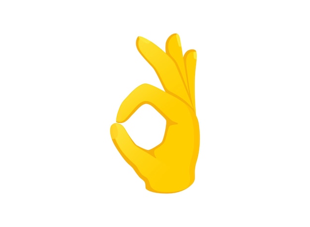 Premium Vector | Ok hand icon Hand gesture emoji vector illustration Premium Vector | Ok hand icon Hand gesture emoji vector illustration
