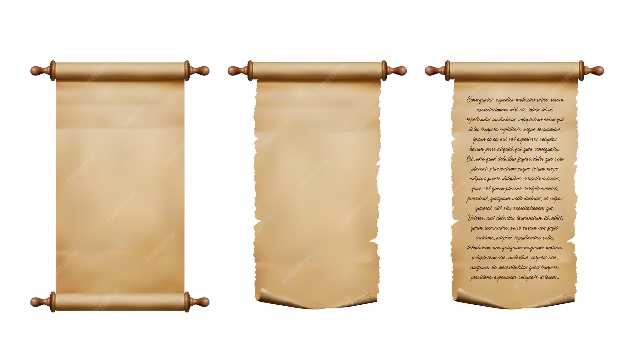 Premium Vector | Old parchment paper scroll and papyrus manuscript Premium Vector | Old parchment paper scroll and papyrus manuscript