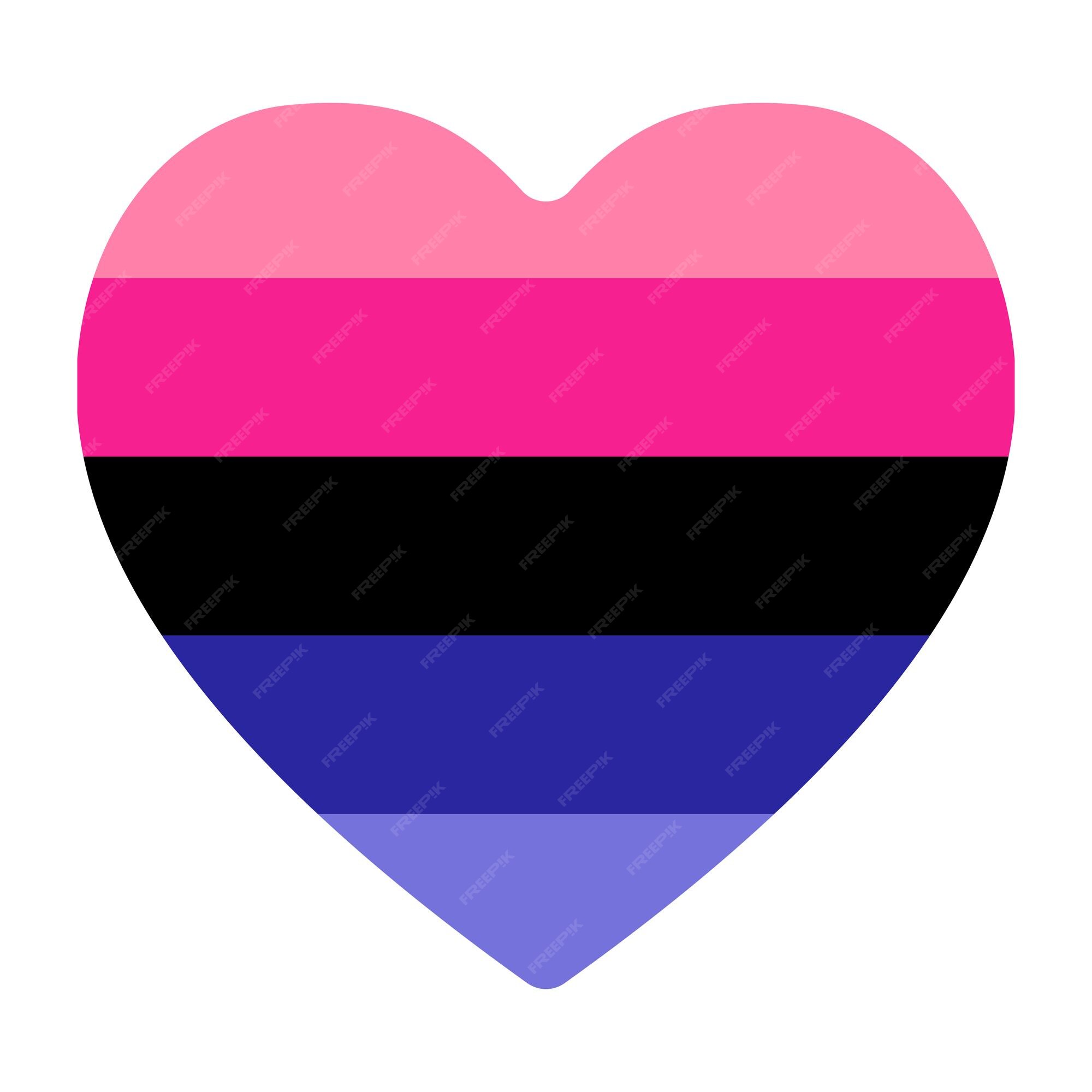 Premium Vector Omnisexual Pride Flag In Shape Lgbtq Flag