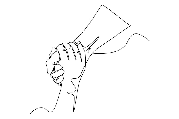 Premium Vector One Continuous Line Drawing Of Work Team Concept