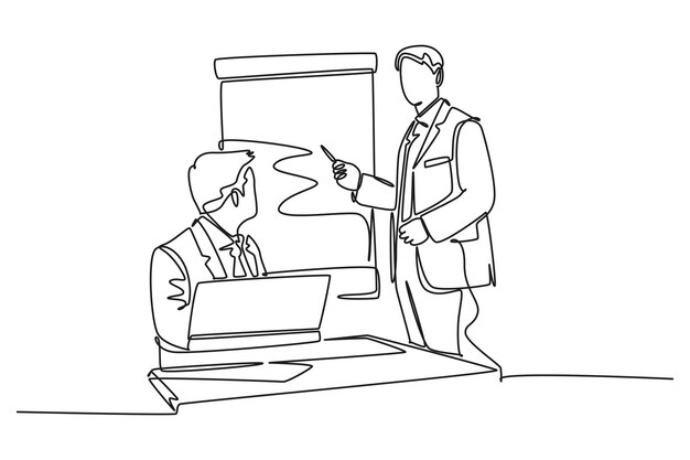 Premium Vector One Continuous Line Drawing Of Workshop Concept Doodle