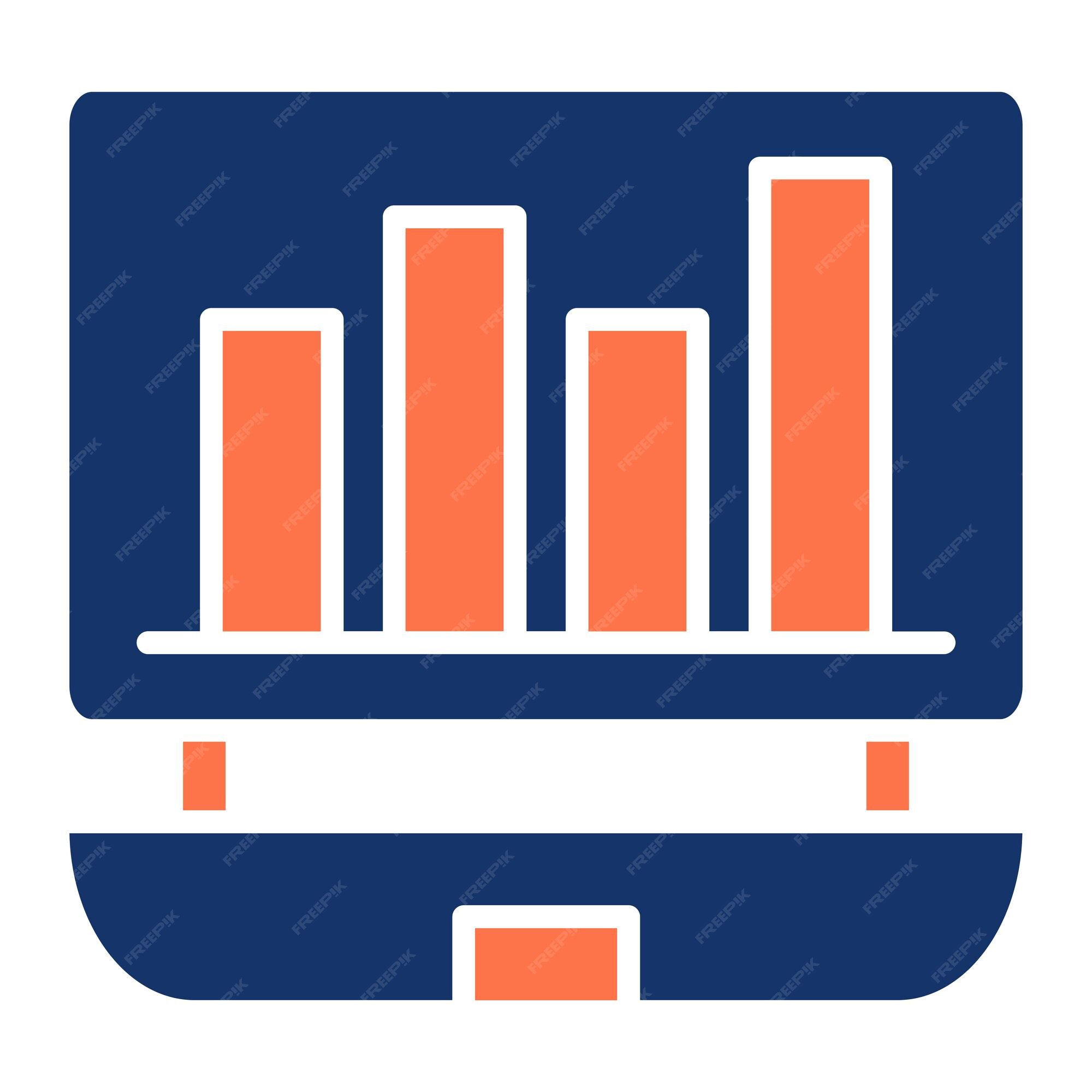 Premium Vector | Online Bar Chart Vector Illustration Premium Vector | Online Bar Chart Vector Illustration
