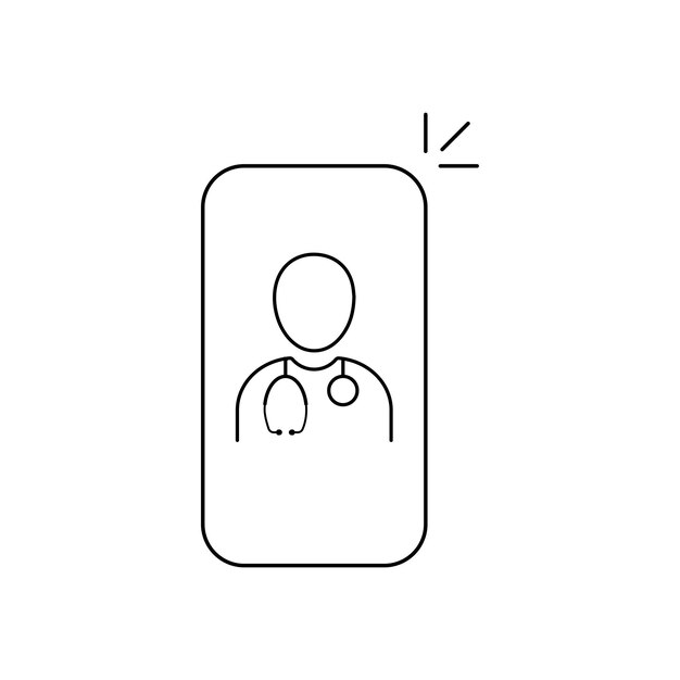 Premium Vector | Online professional doctor icon video chat icon with ... Premium Vector | Online professional doctor icon video chat icon with ...